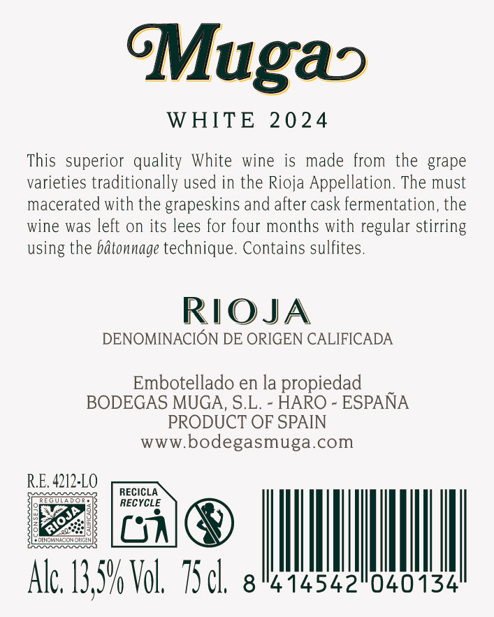 Muga White 2024 - Muga Winery