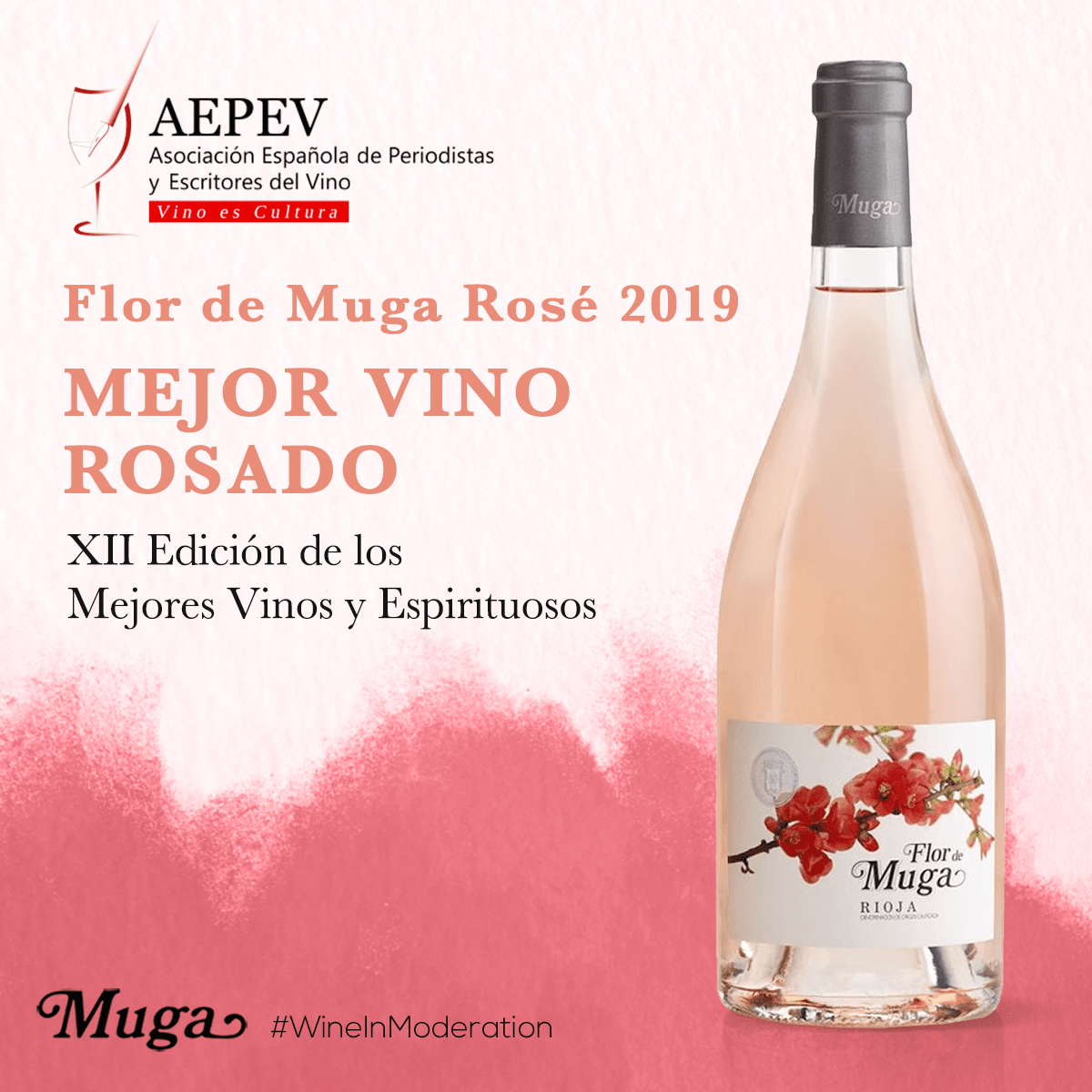 Flor de Muga Rosado 2019, mejor vino rosado según la AEPEV - Muga
